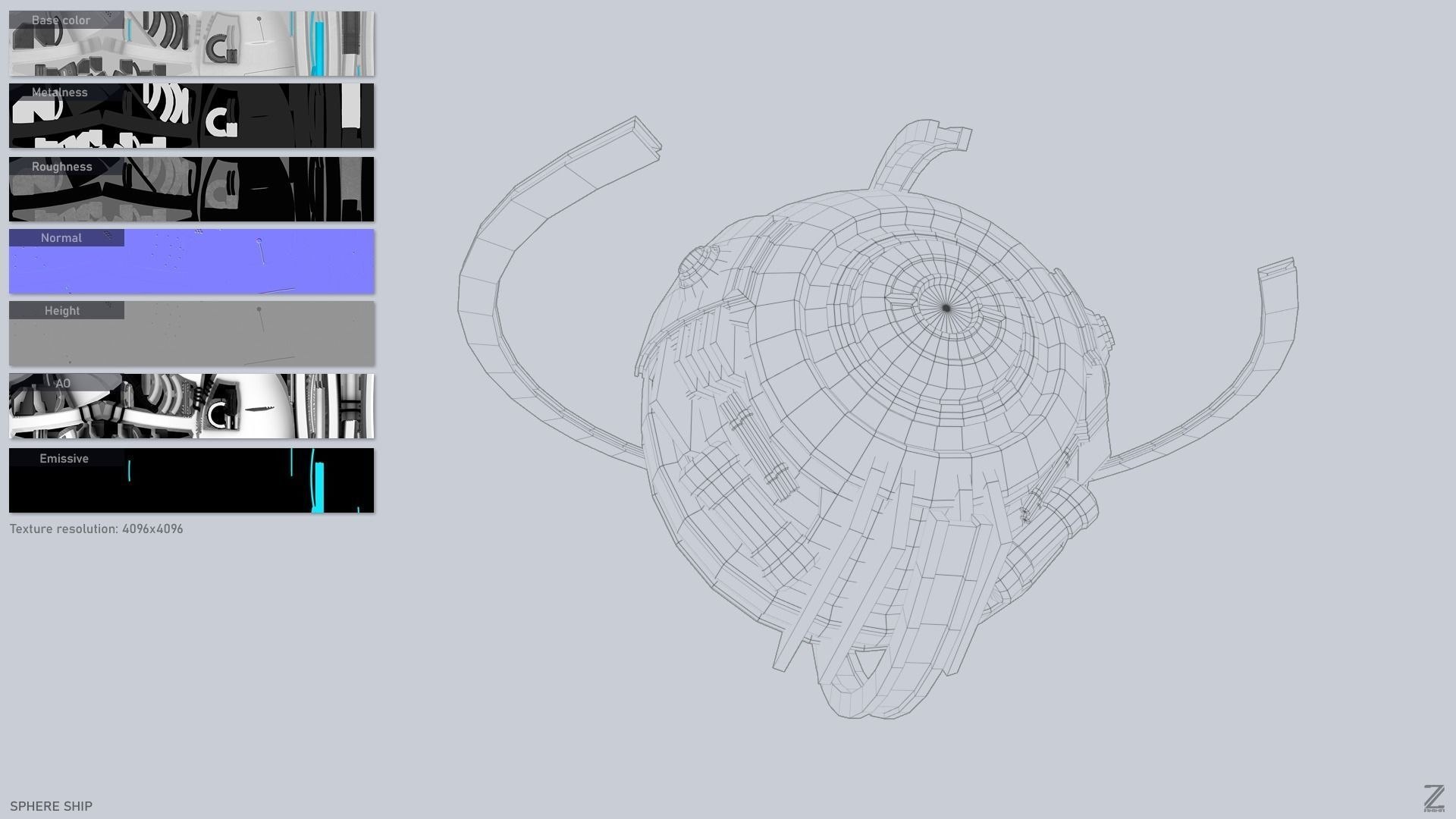 3D Sphere Ship Model - TurboSquid 2237041
