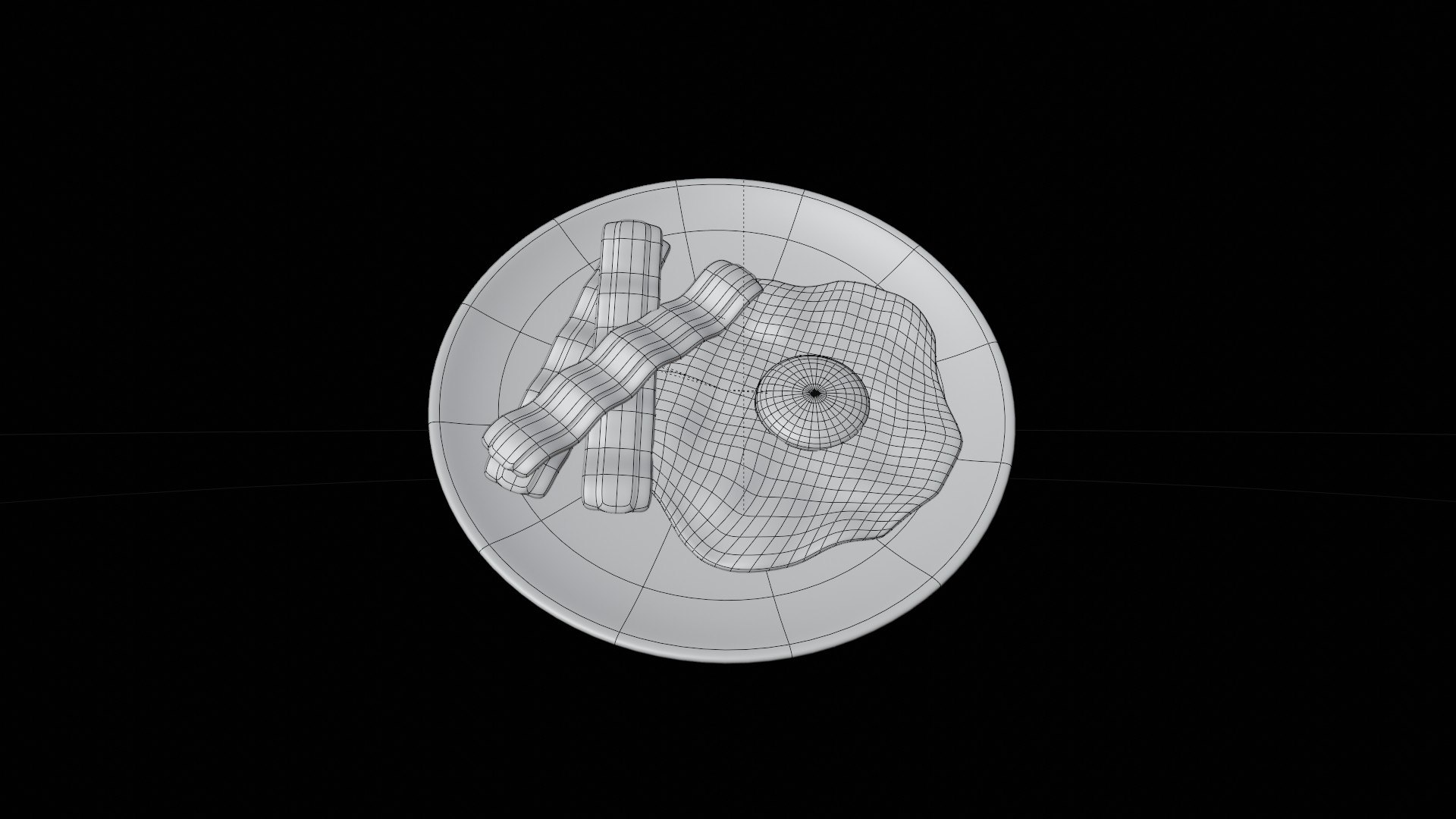 3D Egg And Bacon Model - TurboSquid 2253112