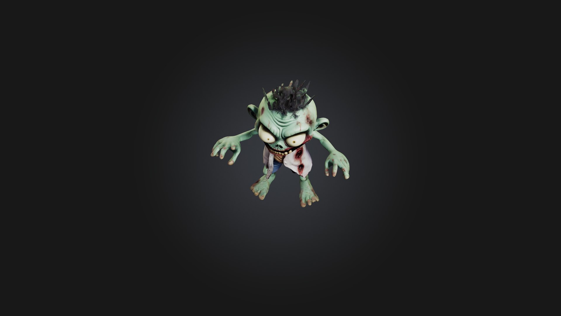 Cartoon Zombie - TurboSquid 2292561
