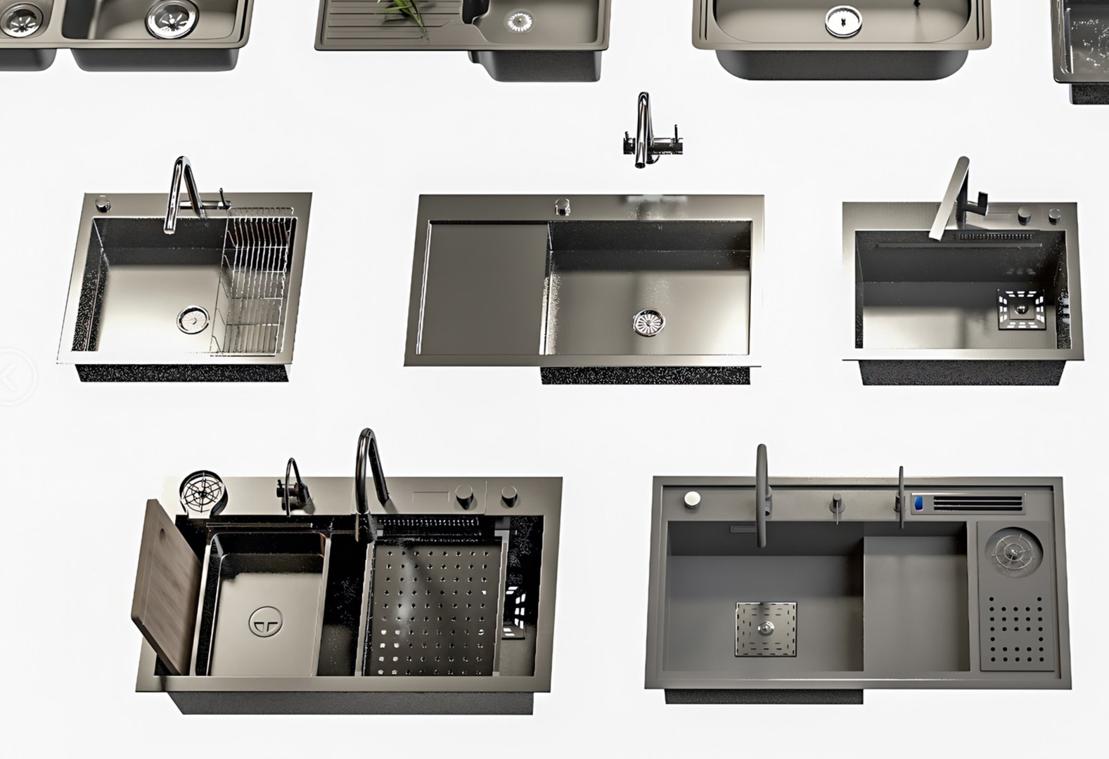 Kitchen Sinks Collection 3D Model - TurboSquid 2411380