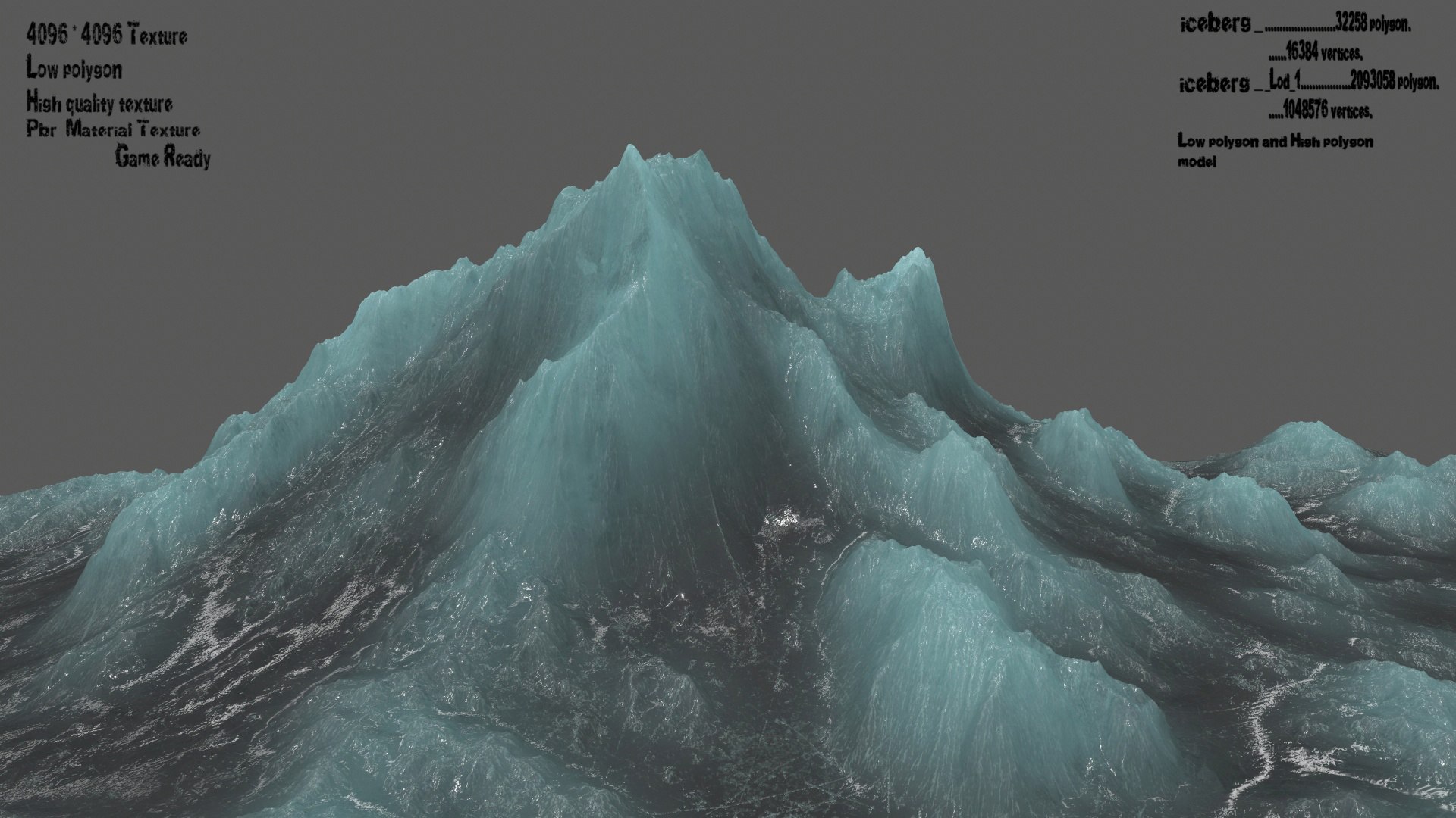 3D ice mountain model - TurboSquid 1313366