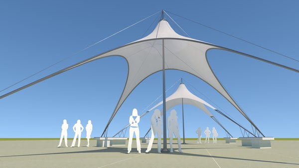 Tensile Fabric Structure -7 model - TurboSquid 2034329