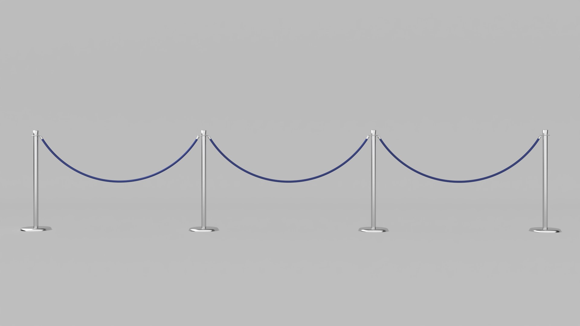 3D Barrier Rope With Poles - TurboSquid 2030462