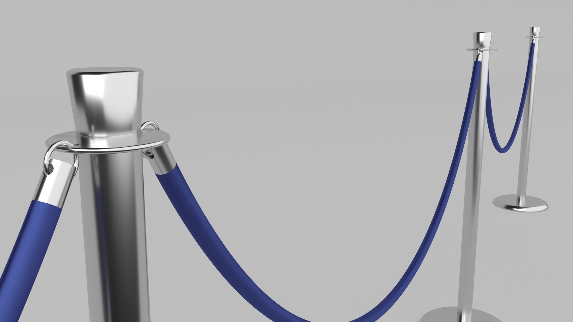 3D Barrier Rope With Poles - TurboSquid 2030462