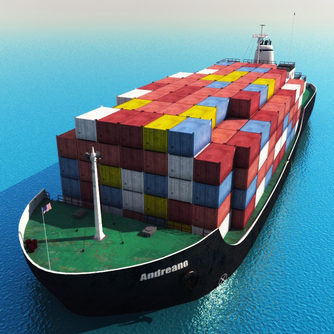 3d Model Of Container Vessel
