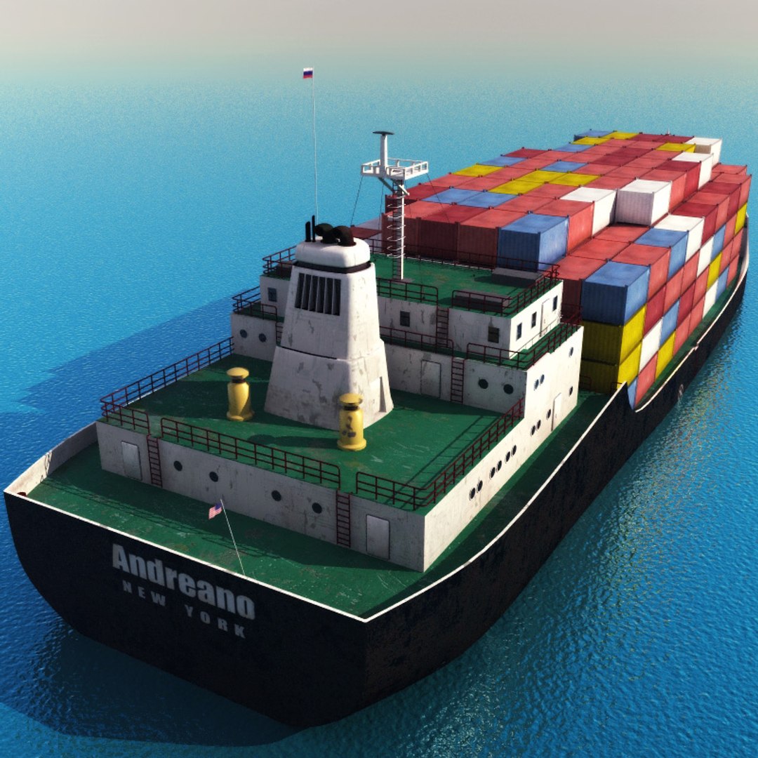 3d Model Of Container Vessel