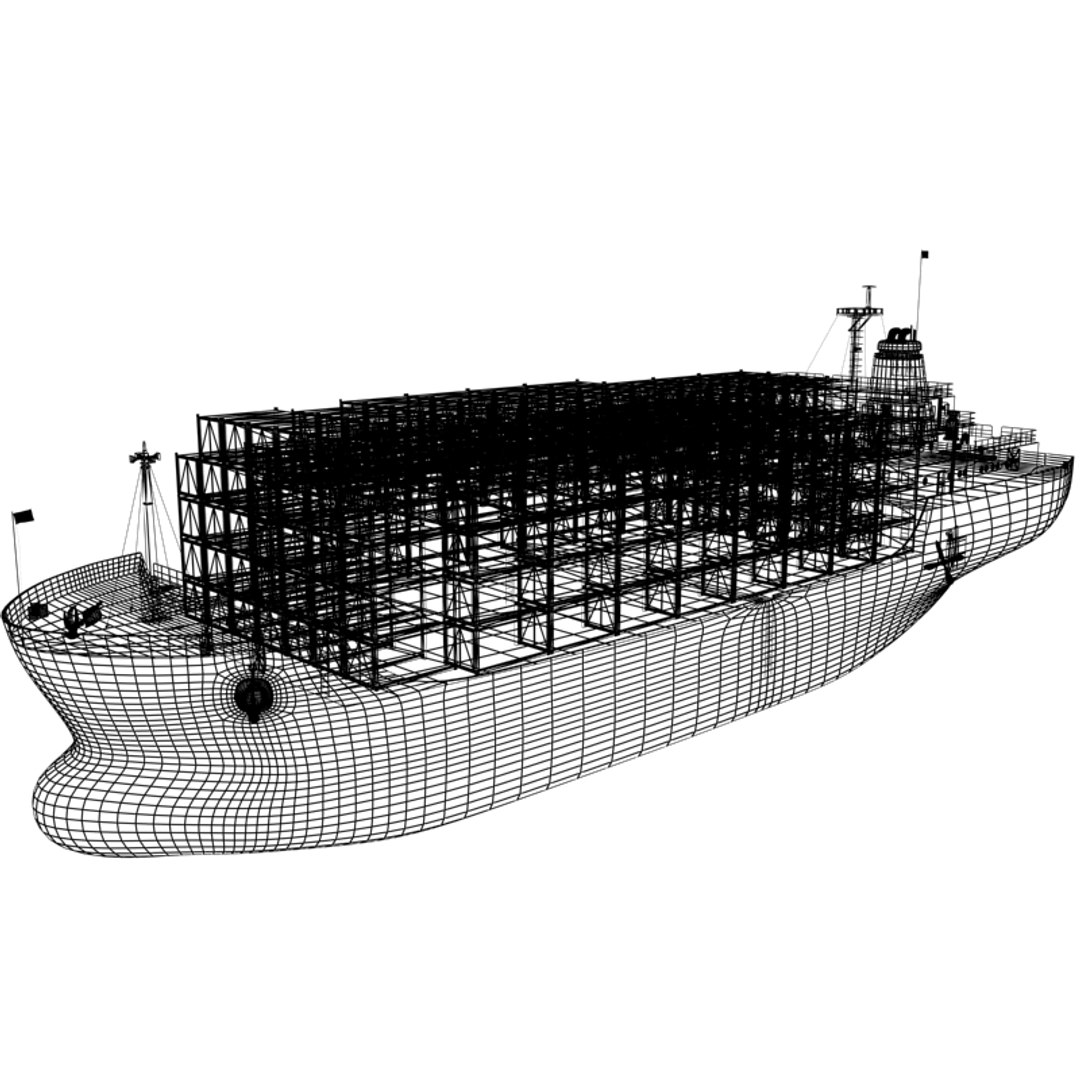 3d Model Of Container Vessel