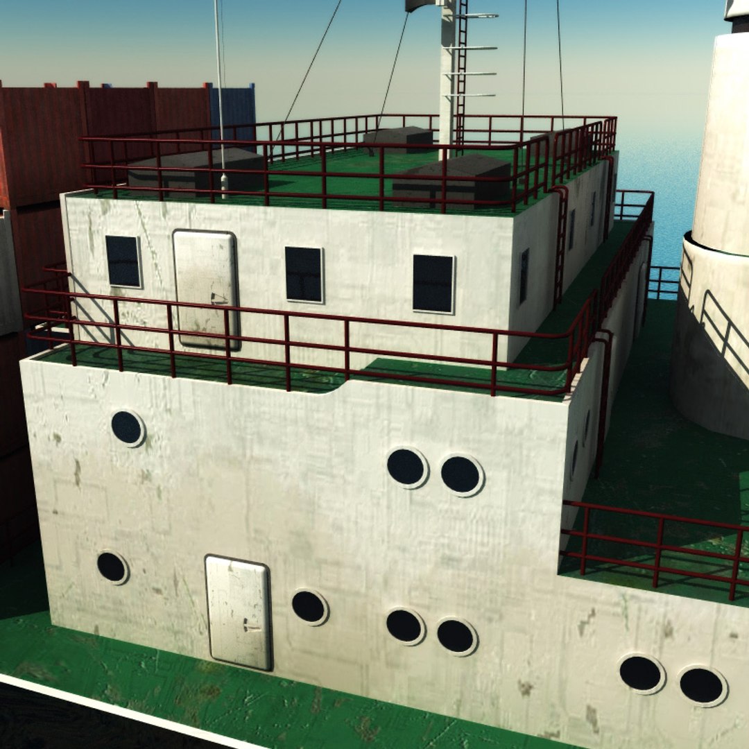 3d Model Of Container Vessel