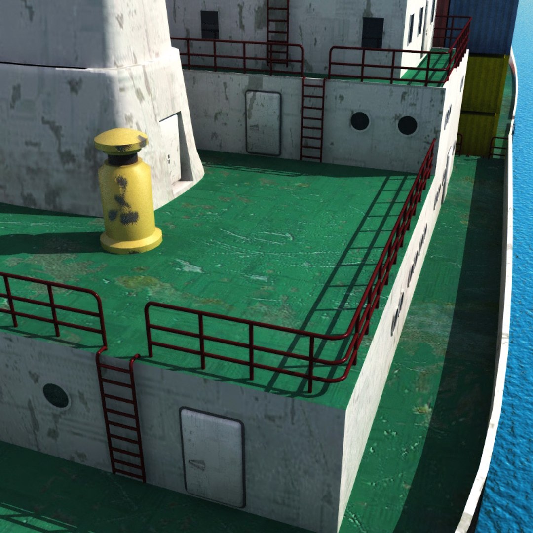 3d Model Of Container Vessel