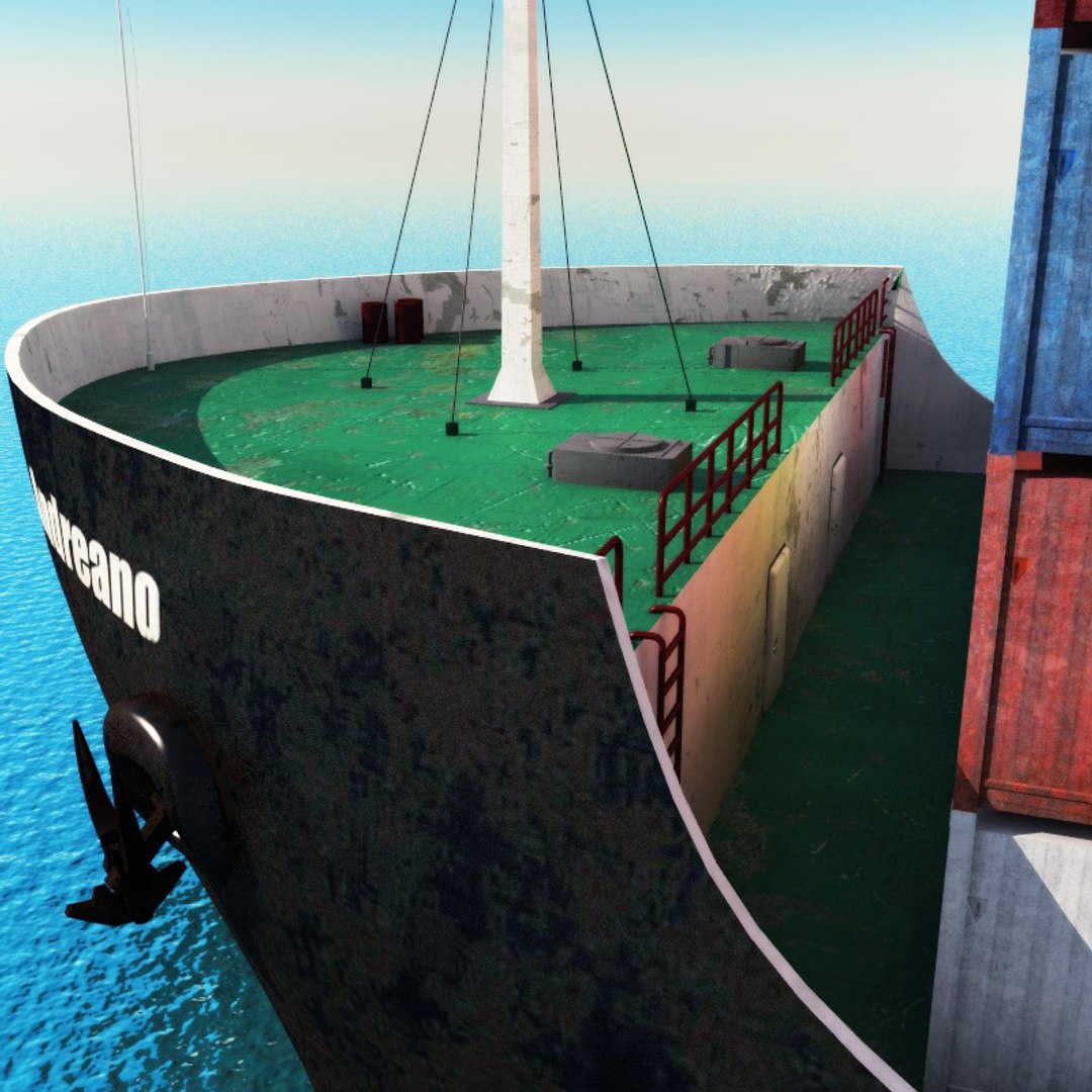 3d Model Of Container Vessel