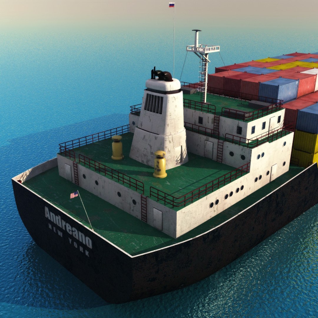 3d Model Of Container Vessel