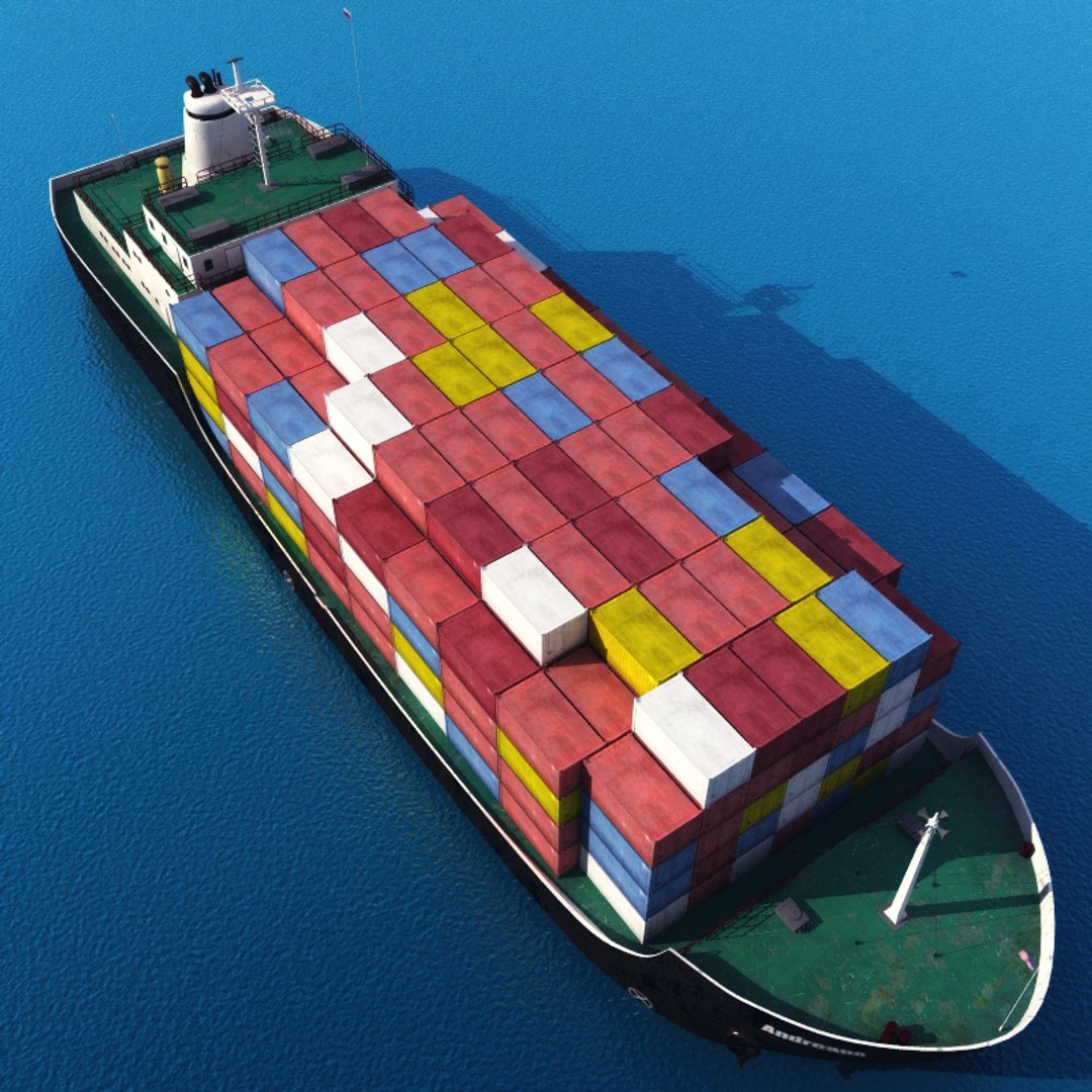 3d Model Of Container Vessel