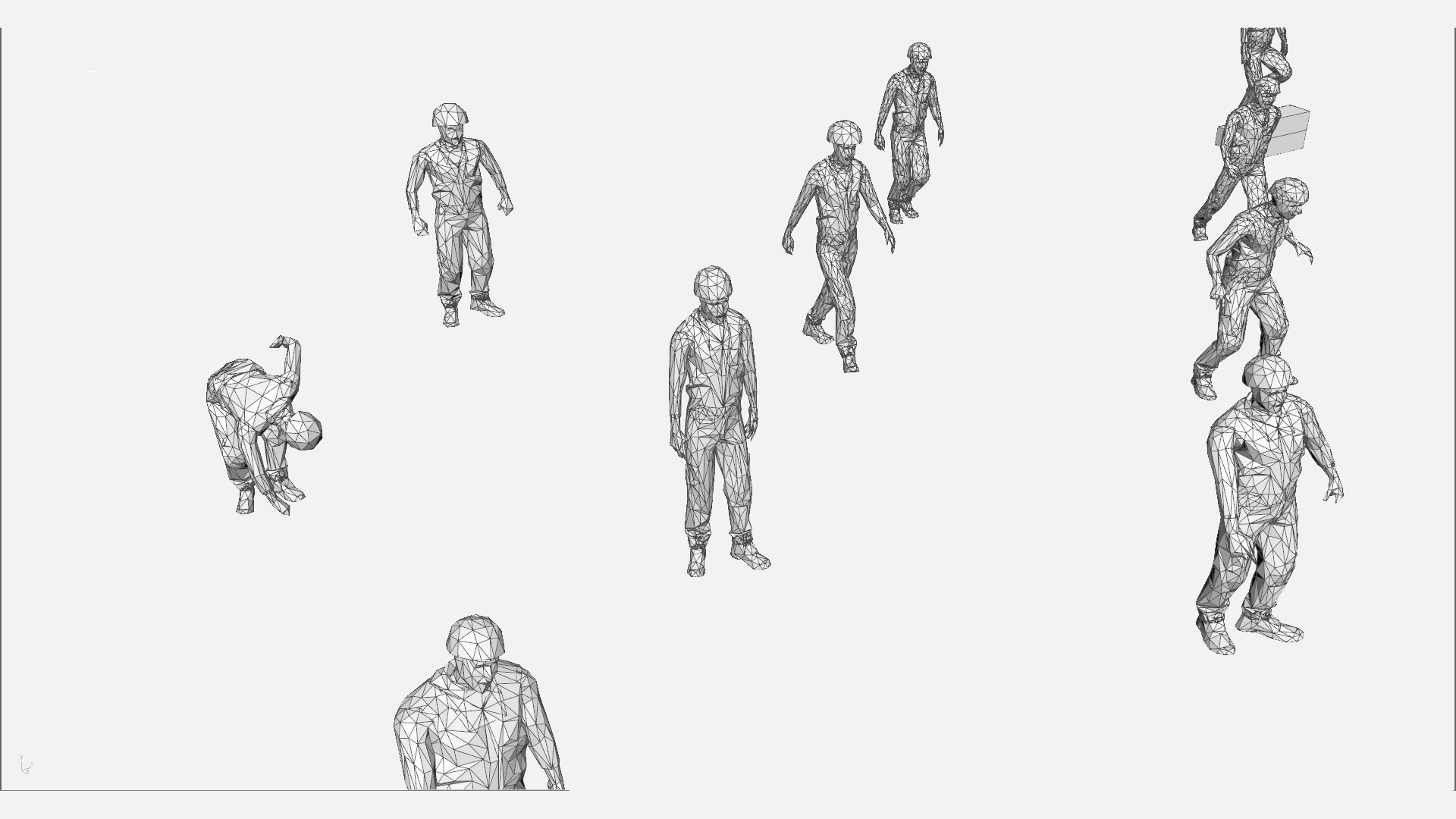 3D people motion crowd model - TurboSquid 1638957