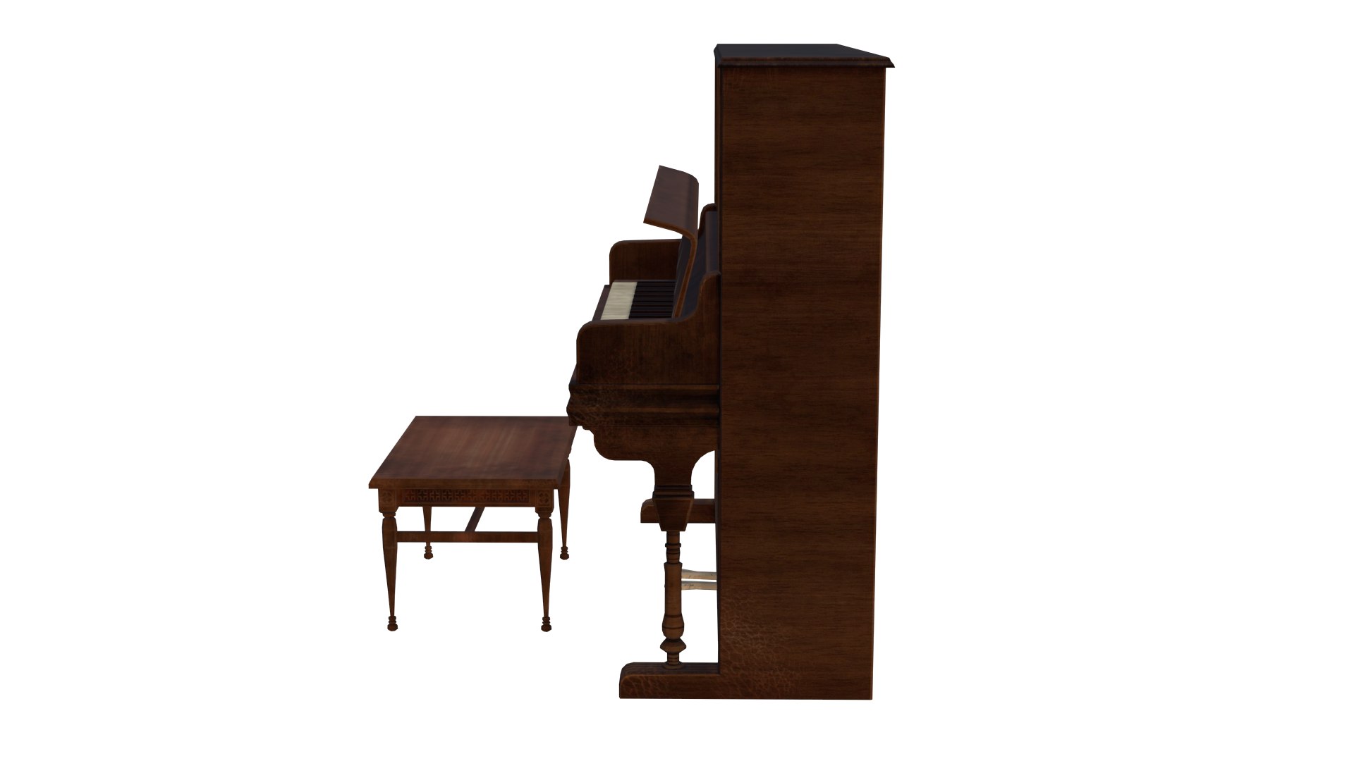 3D Low Poly Piano With Bench 3D Model Model - TurboSquid 2297865