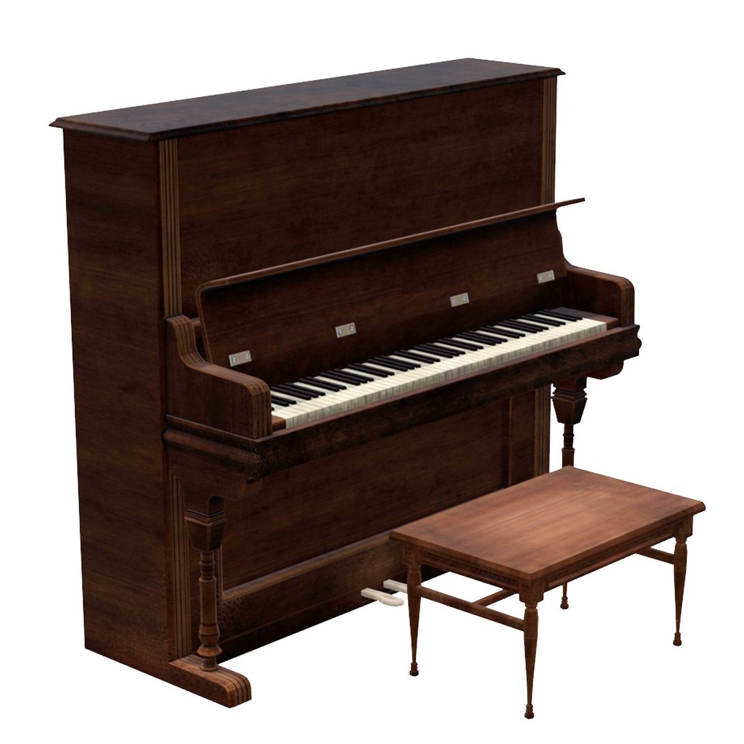 3D Low Poly Piano With Bench 3D Model Model - TurboSquid 2297865