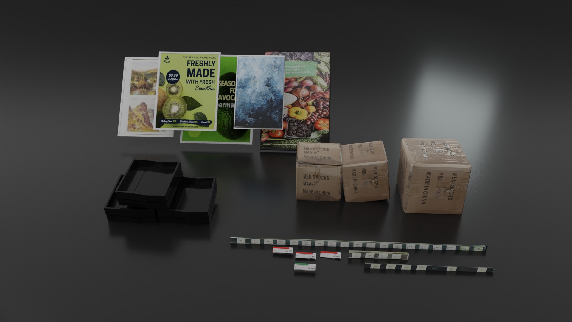 3D Grocery Store Asset Pack- Game Ready Low-poly 3D Model Model ...