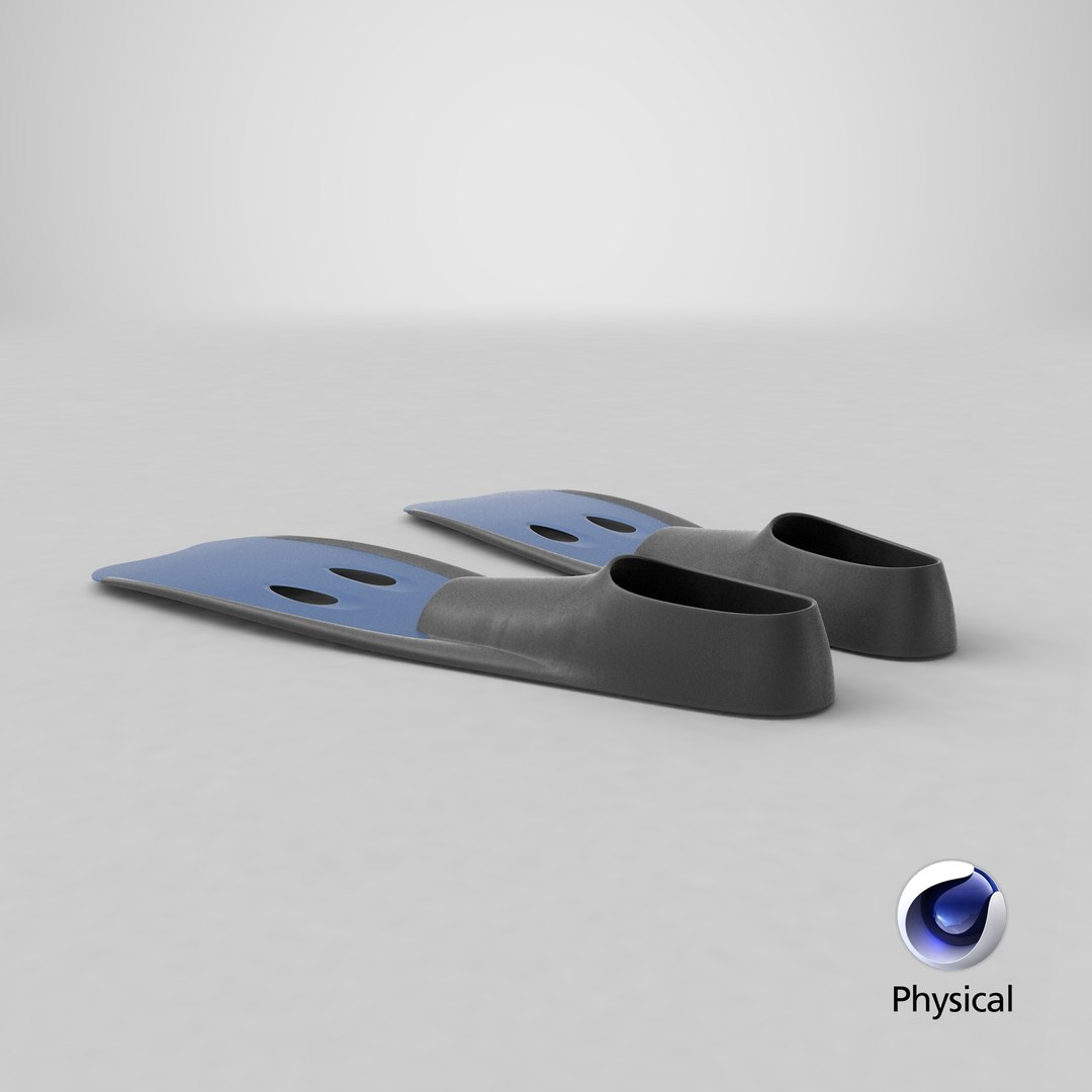 3D Diver Flippers 2 Model - TurboSquid 1561077