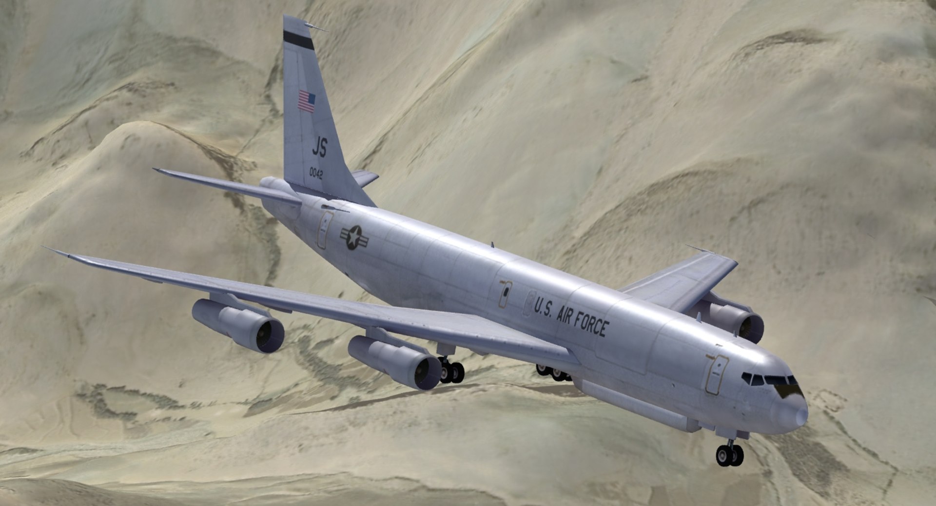 3d Model E8 Joint Stars Surveillance