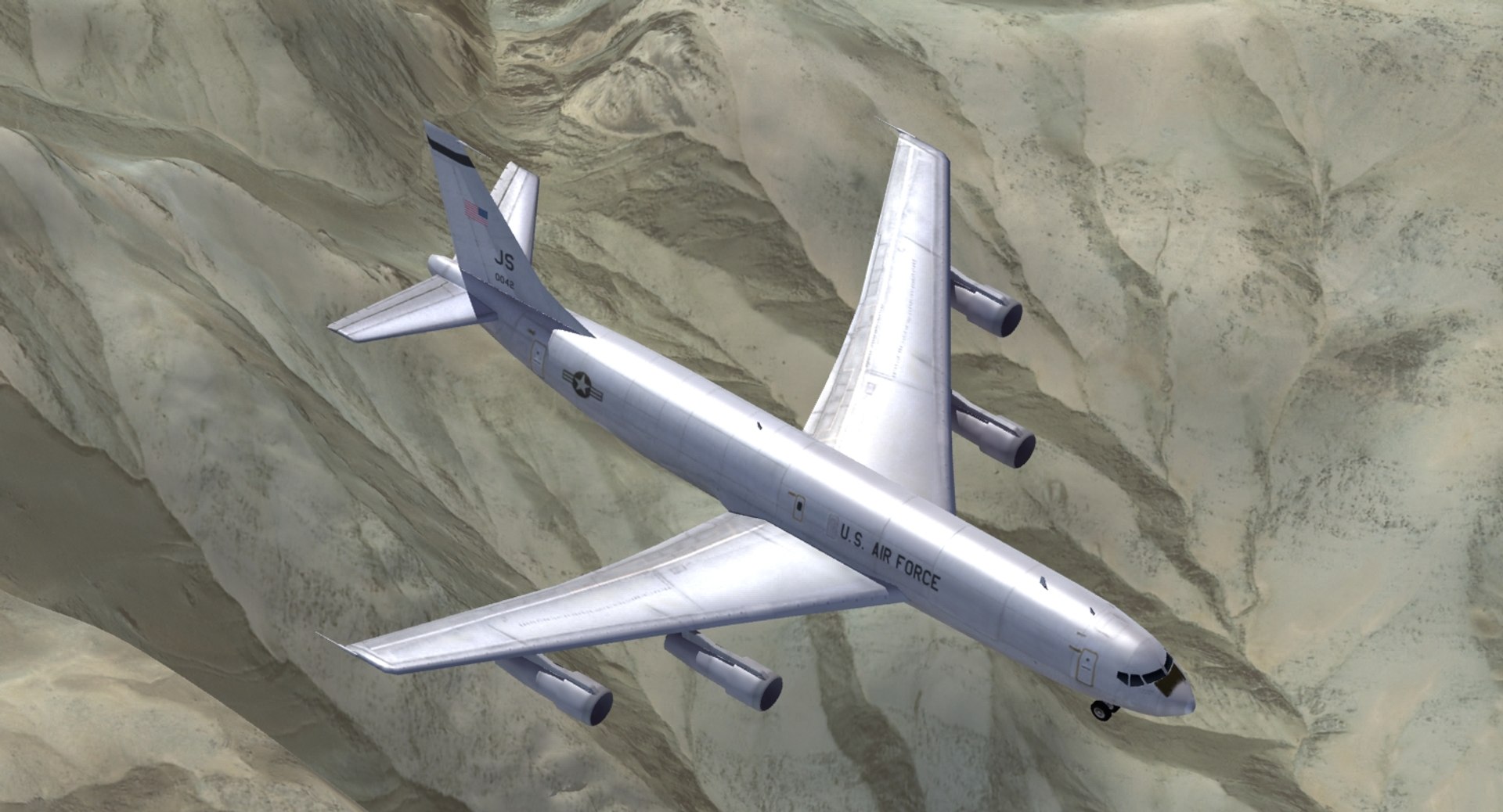 3d Model E8 Joint Stars Surveillance