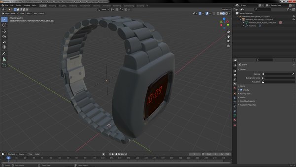 3D Hamilton Watch Pulsar 1970 model - TurboSquid 1959625