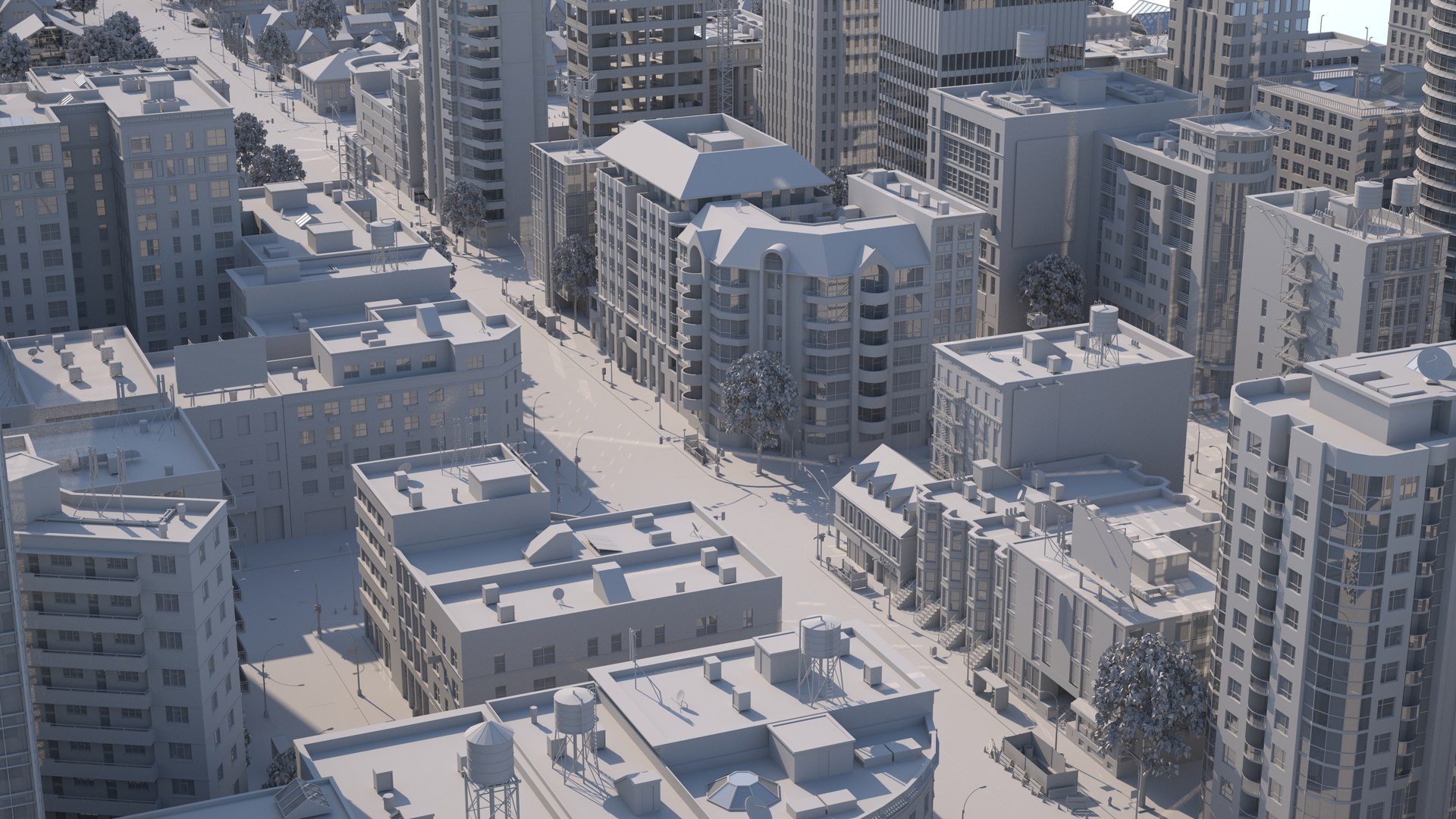 City Downtown And Suburb 3D Model - TurboSquid 1767093