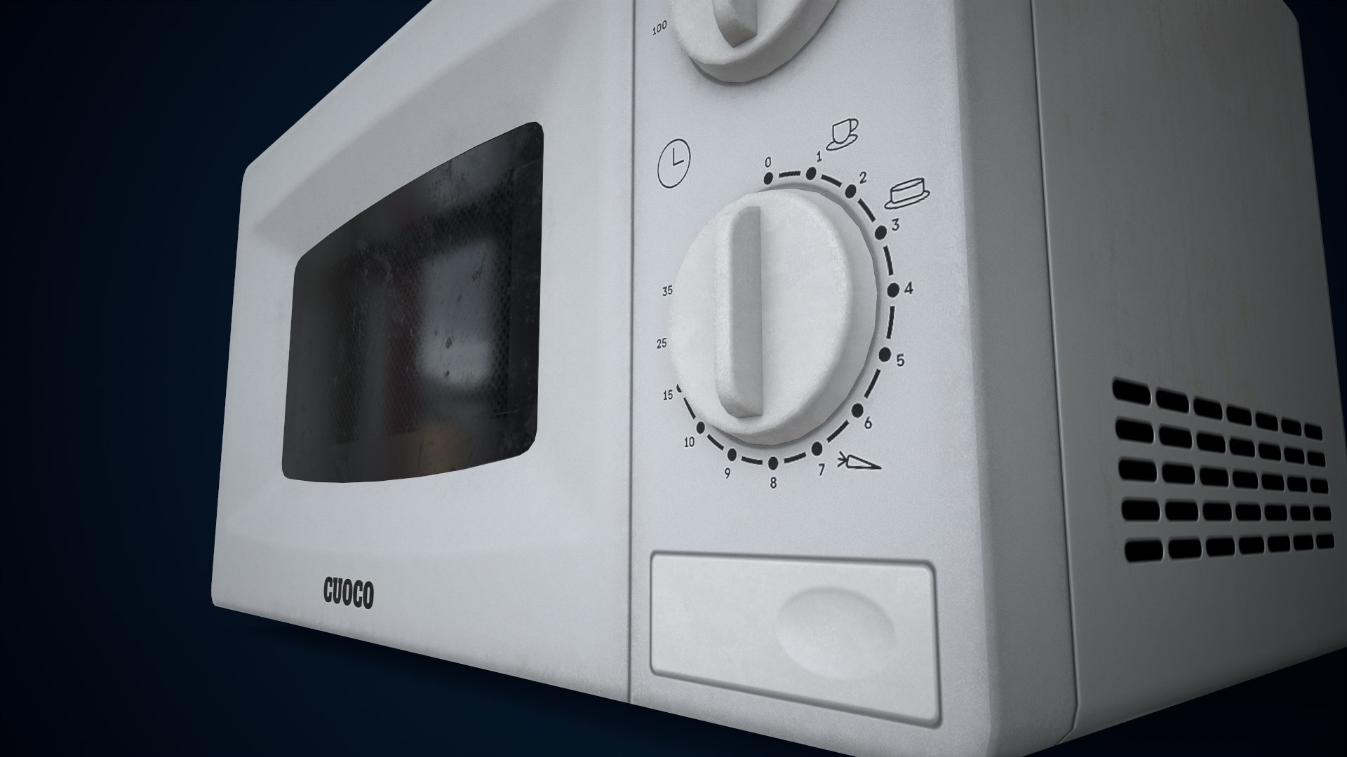 Old Classic Microwave 3D Model - TurboSquid 2053434