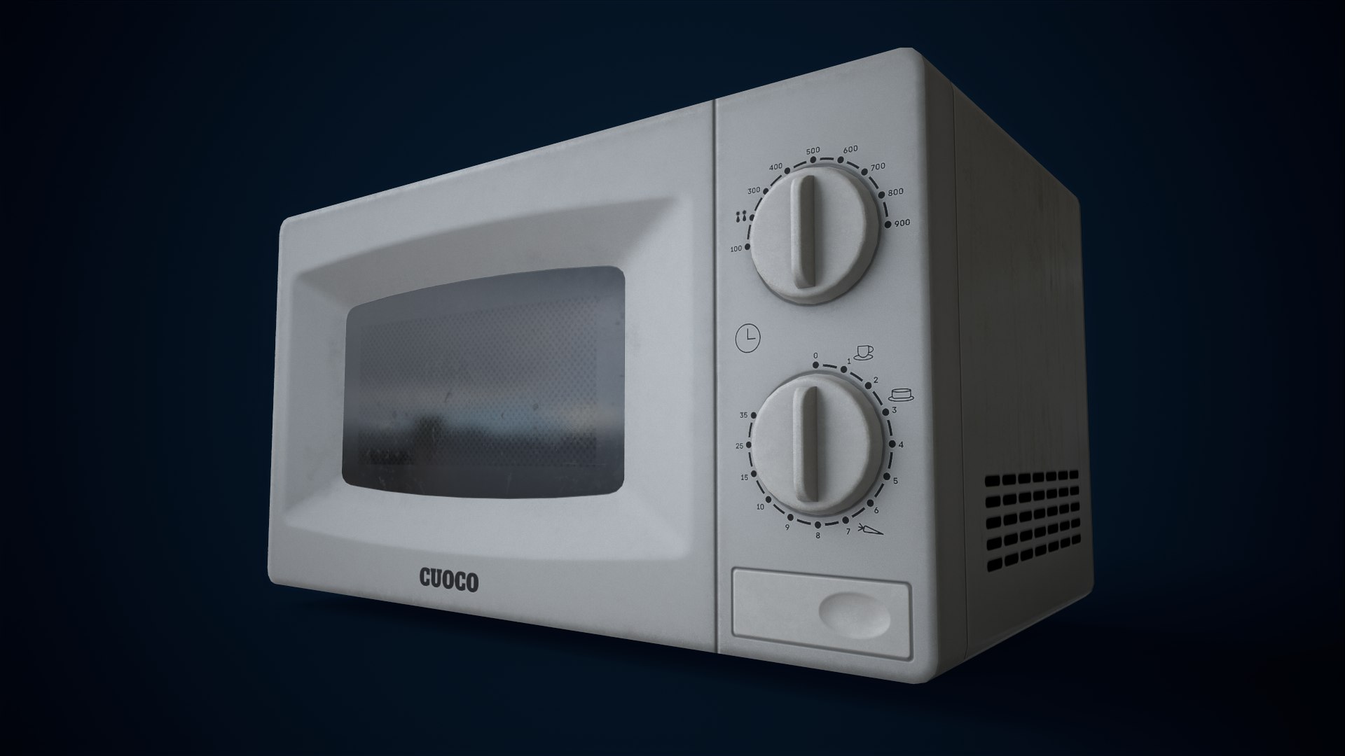 Old Classic Microwave 3D Model - TurboSquid 2053434