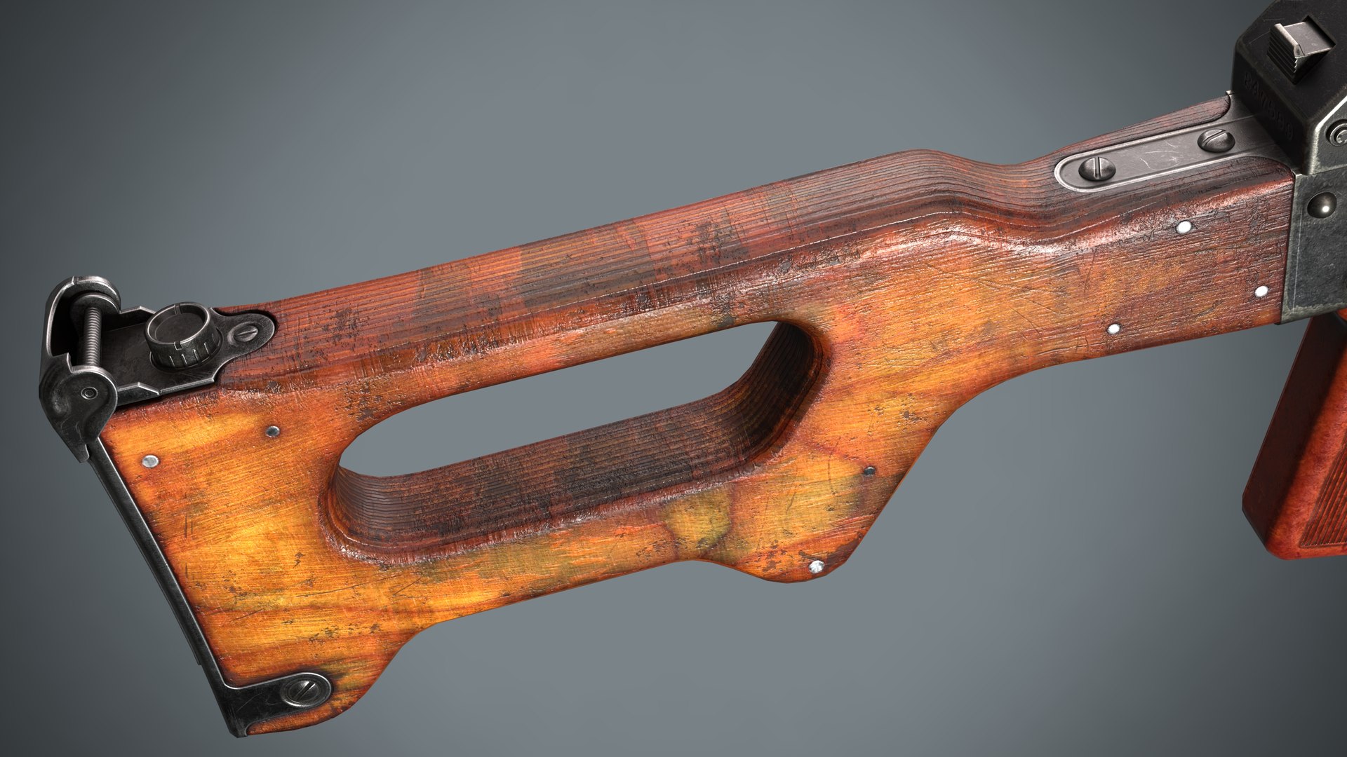 PKM Machine Gun Game Ready Low-poly 3D Model - TurboSquid 1867403