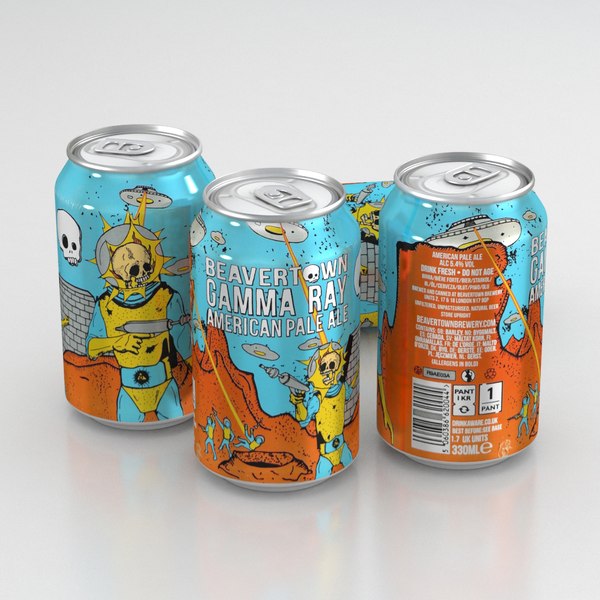 modelo 3d Lata De Cerveza Beavertown Gamma Ray American Pale Ale 330ml ...