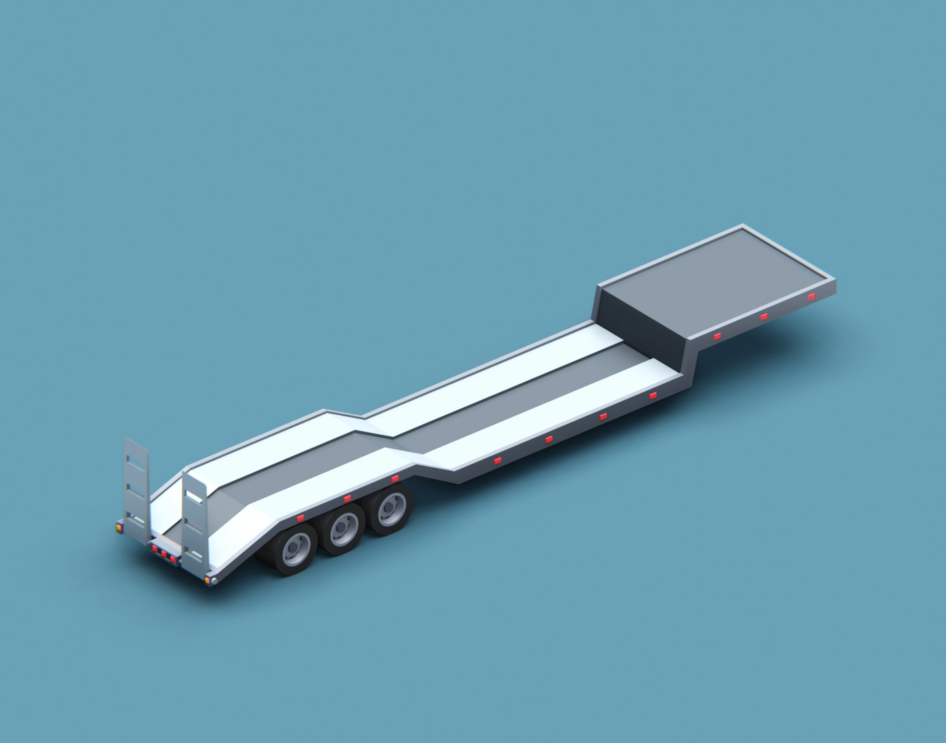 3D Cartoon Stylized Three Type Semi Trailers Pack - TurboSquid 1778267