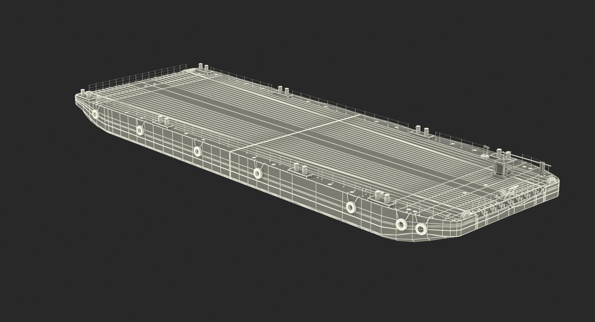 3D Flat Barge Model - TurboSquid 1311275