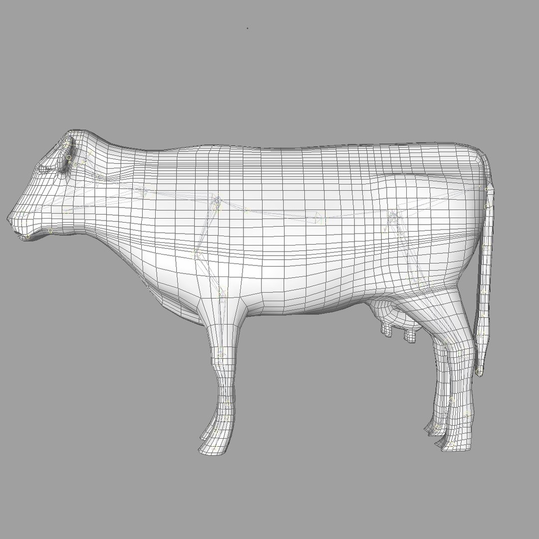 3D Base Mesh Cow Rigged - TurboSquid 1151150
