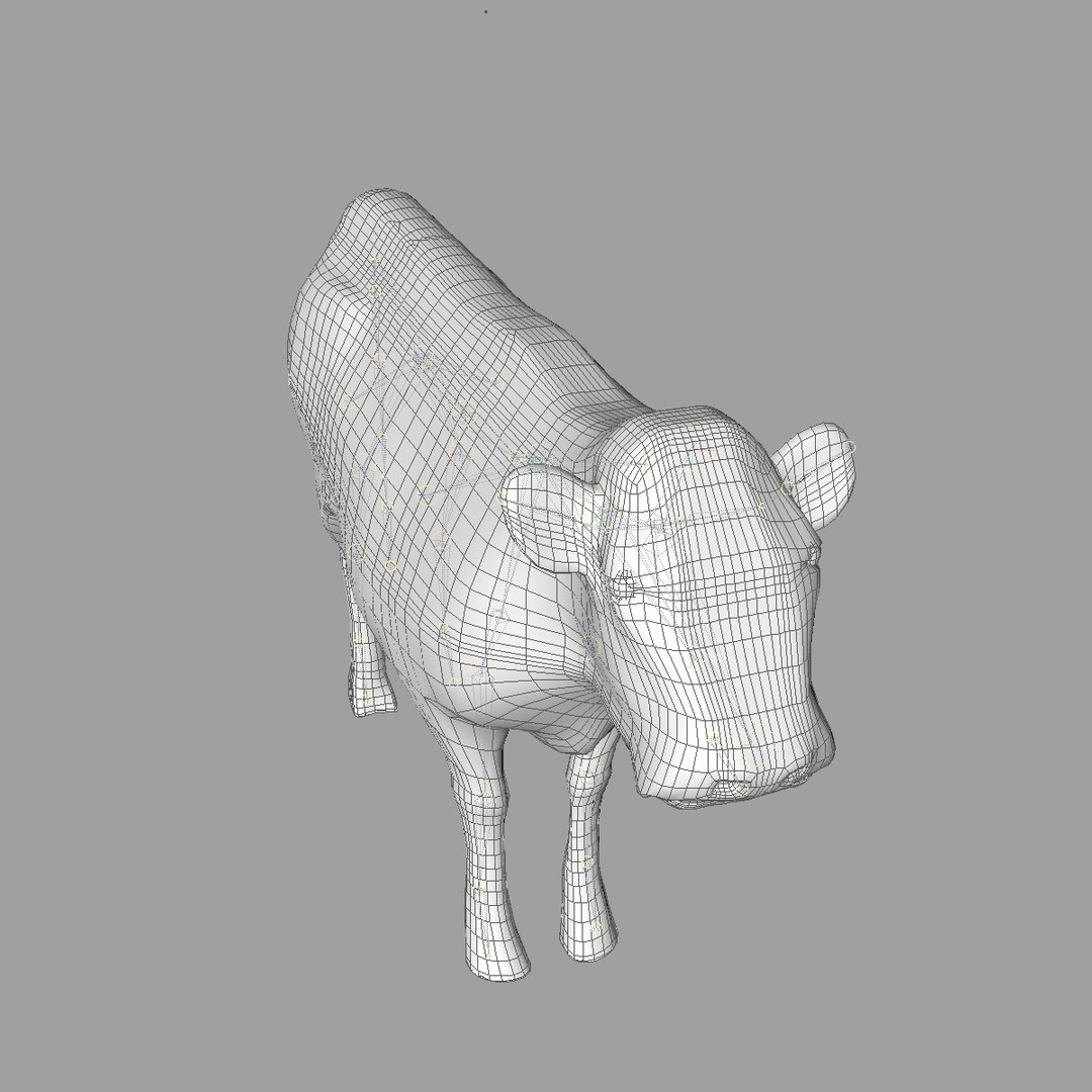 3D Base Mesh Cow Rigged - TurboSquid 1151150