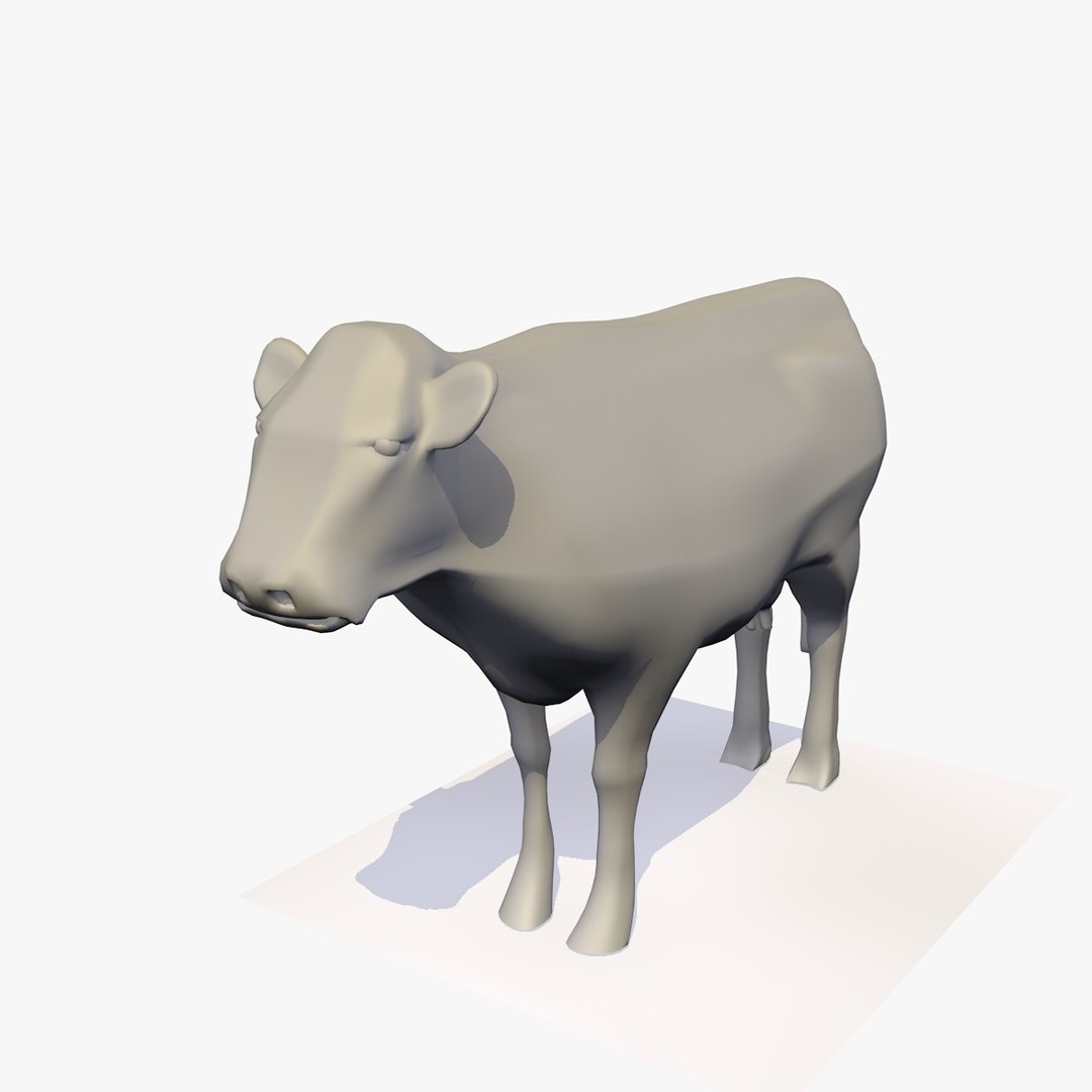 3D Base Mesh Cow Rigged - TurboSquid 1151150