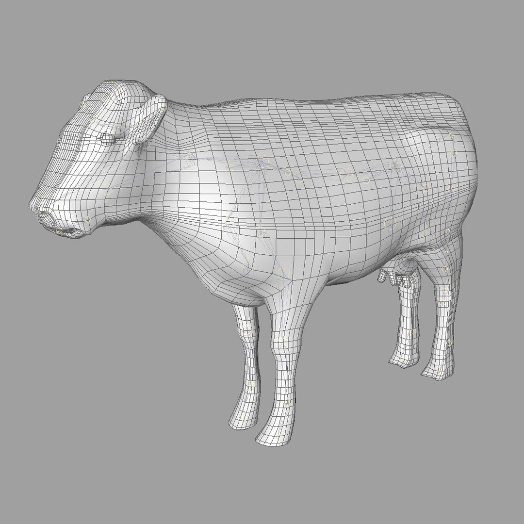 3D Base Mesh Cow Rigged - TurboSquid 1151150