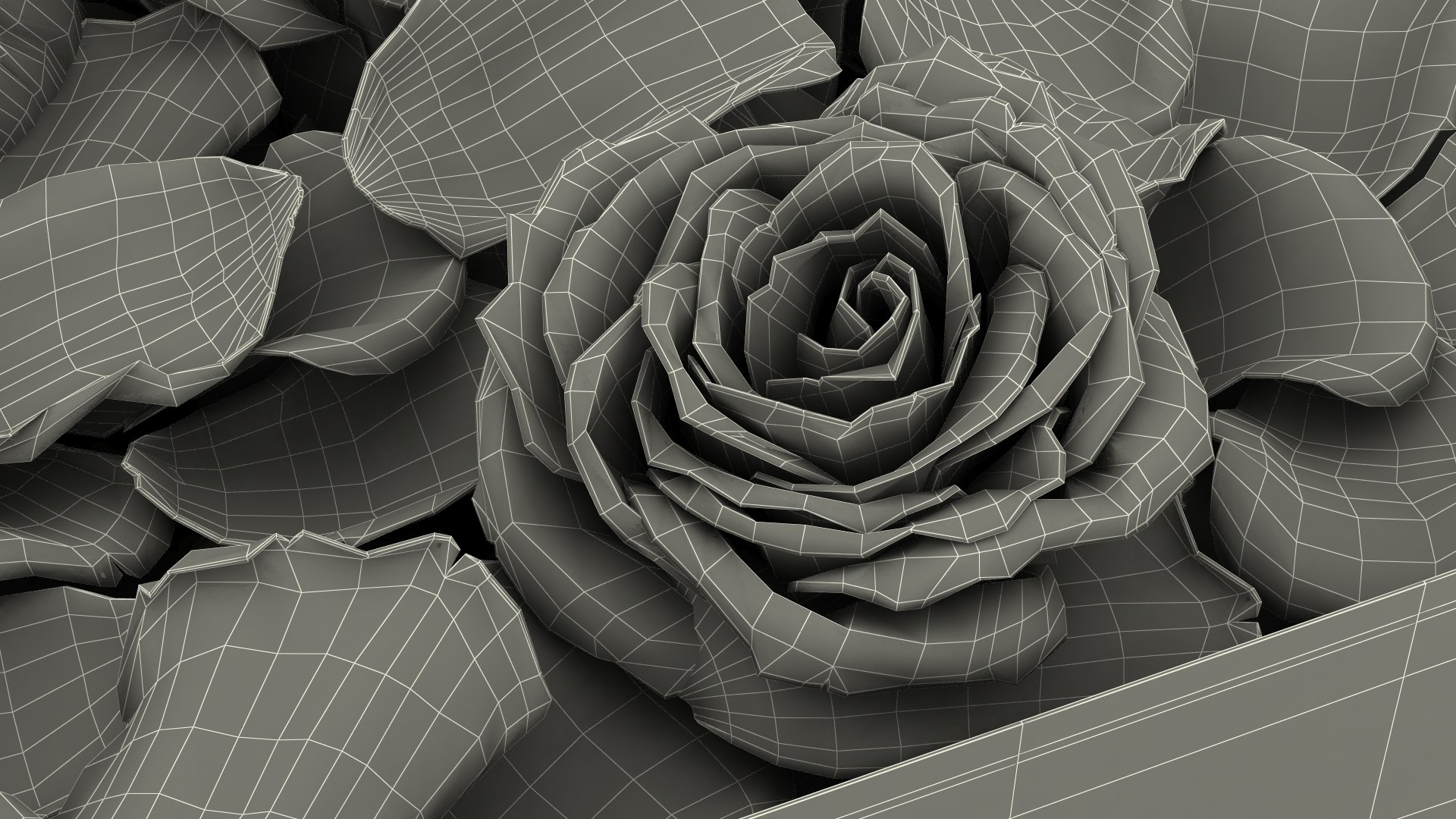 Box With Rose Petals 3D model - TurboSquid 1851774