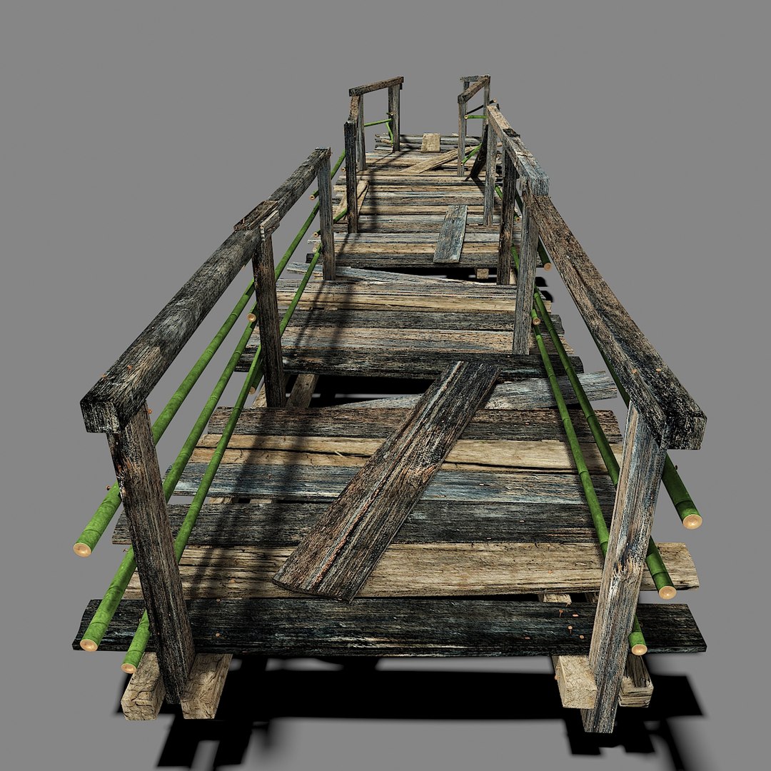 Old Plank Bridge 3d Max