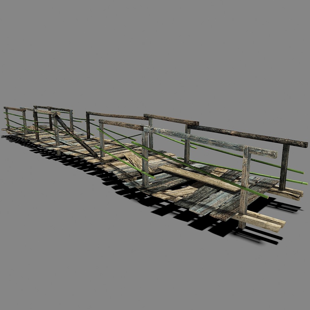 Old Plank Bridge 3d Max
