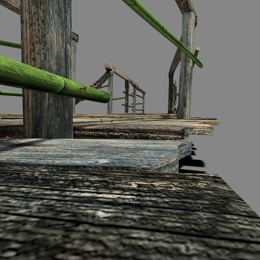Old Plank Bridge 3d Max