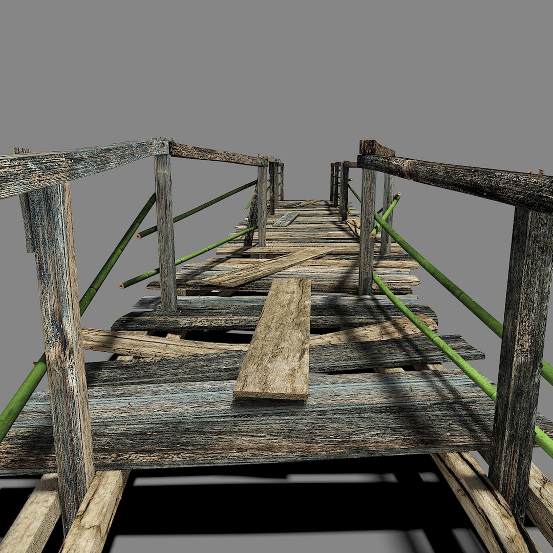 Old Plank Bridge 3d Max