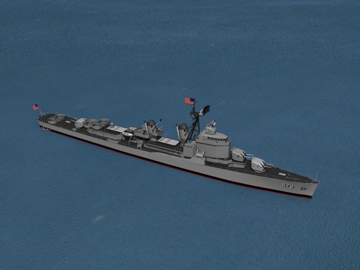 3d Gearing Class Destroyers Model