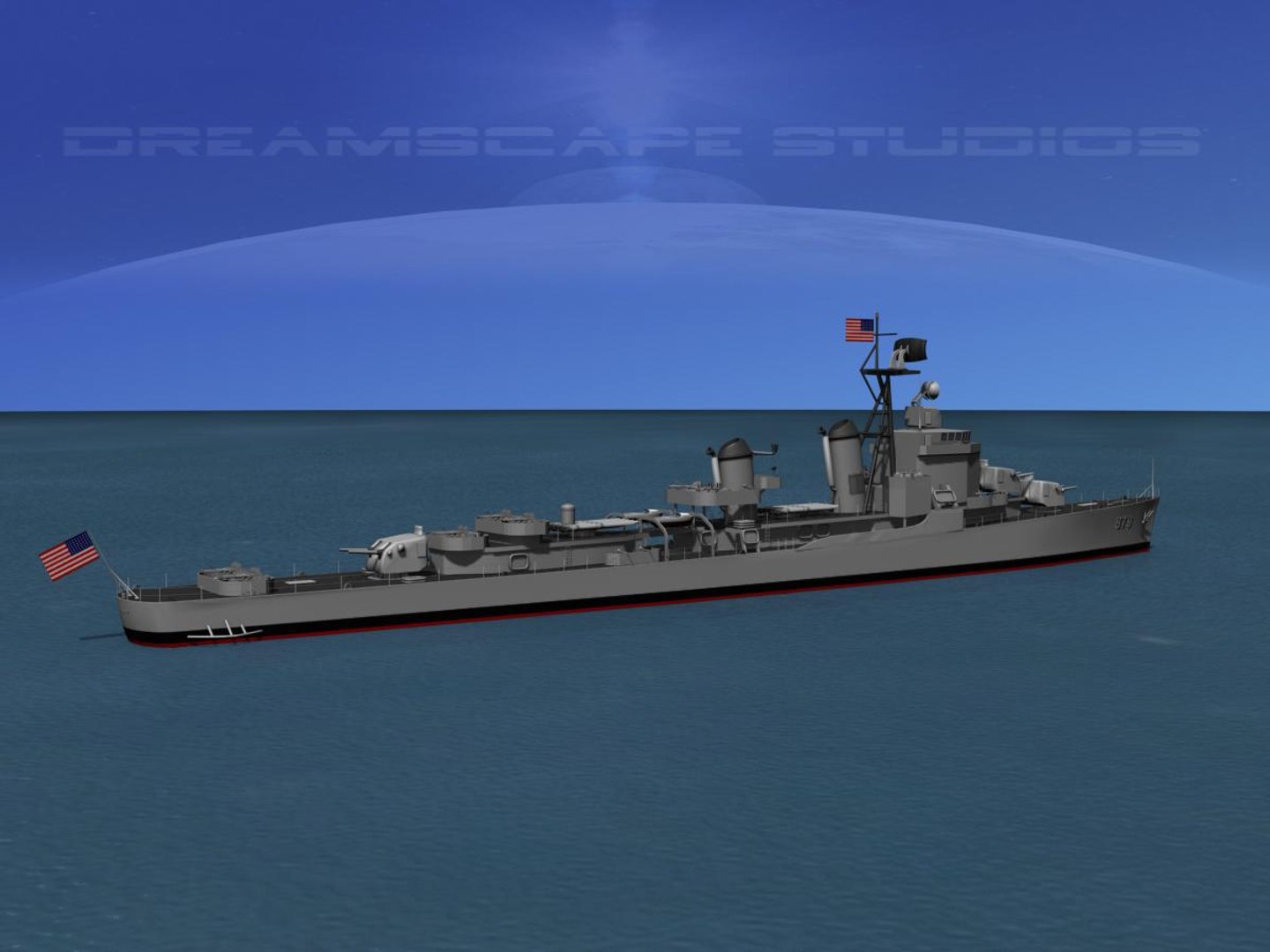 3d Gearing Class Destroyers Model