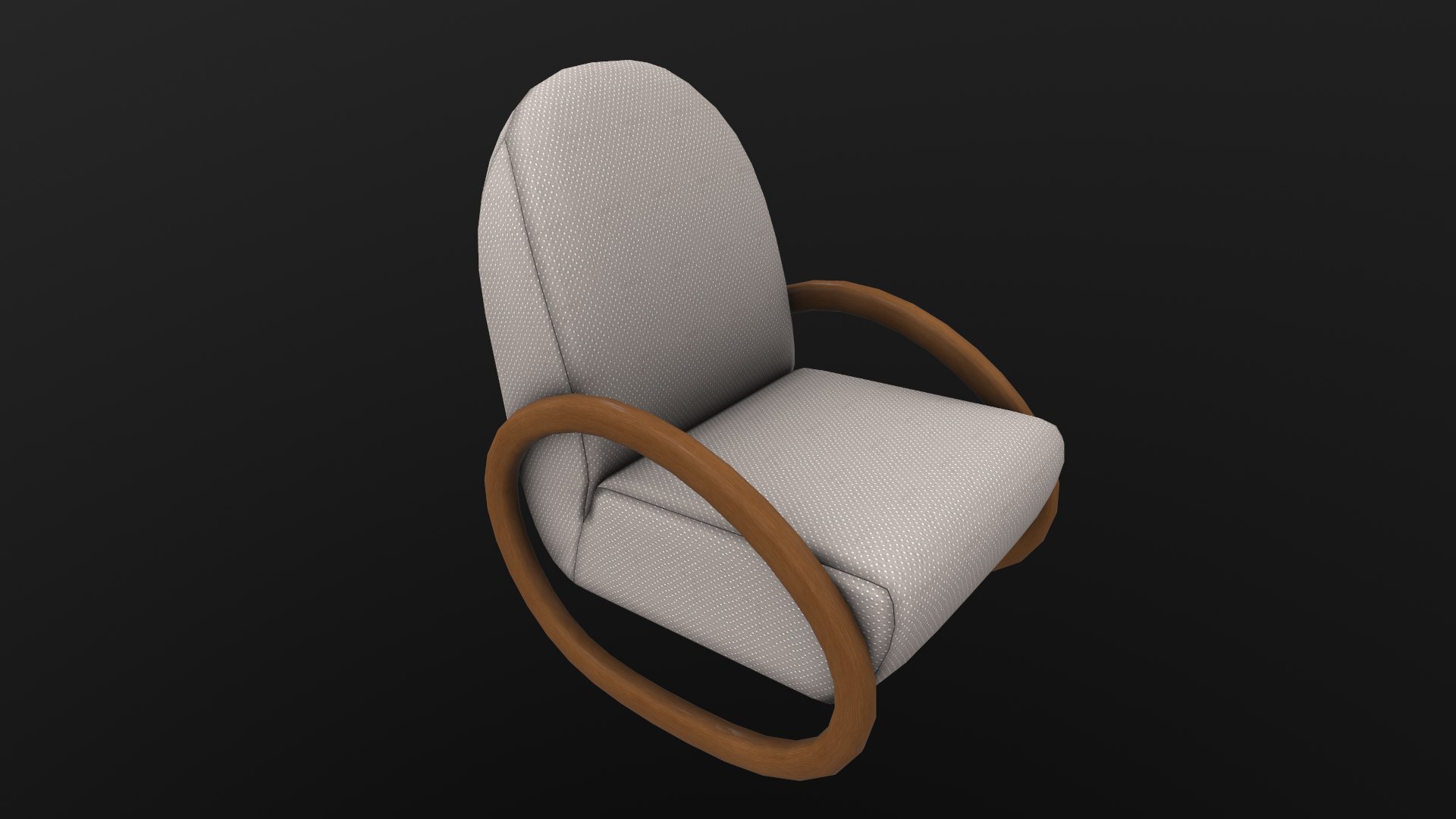 3D Rocking ChairRocking Chair AR VR PBR Lowpoly with game ready 3d ...