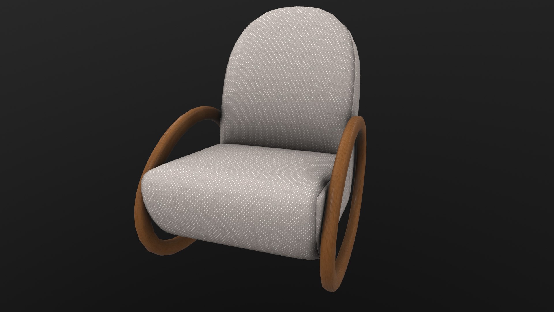 3D Rocking ChairRocking Chair AR VR PBR Lowpoly with game ready 3d ...