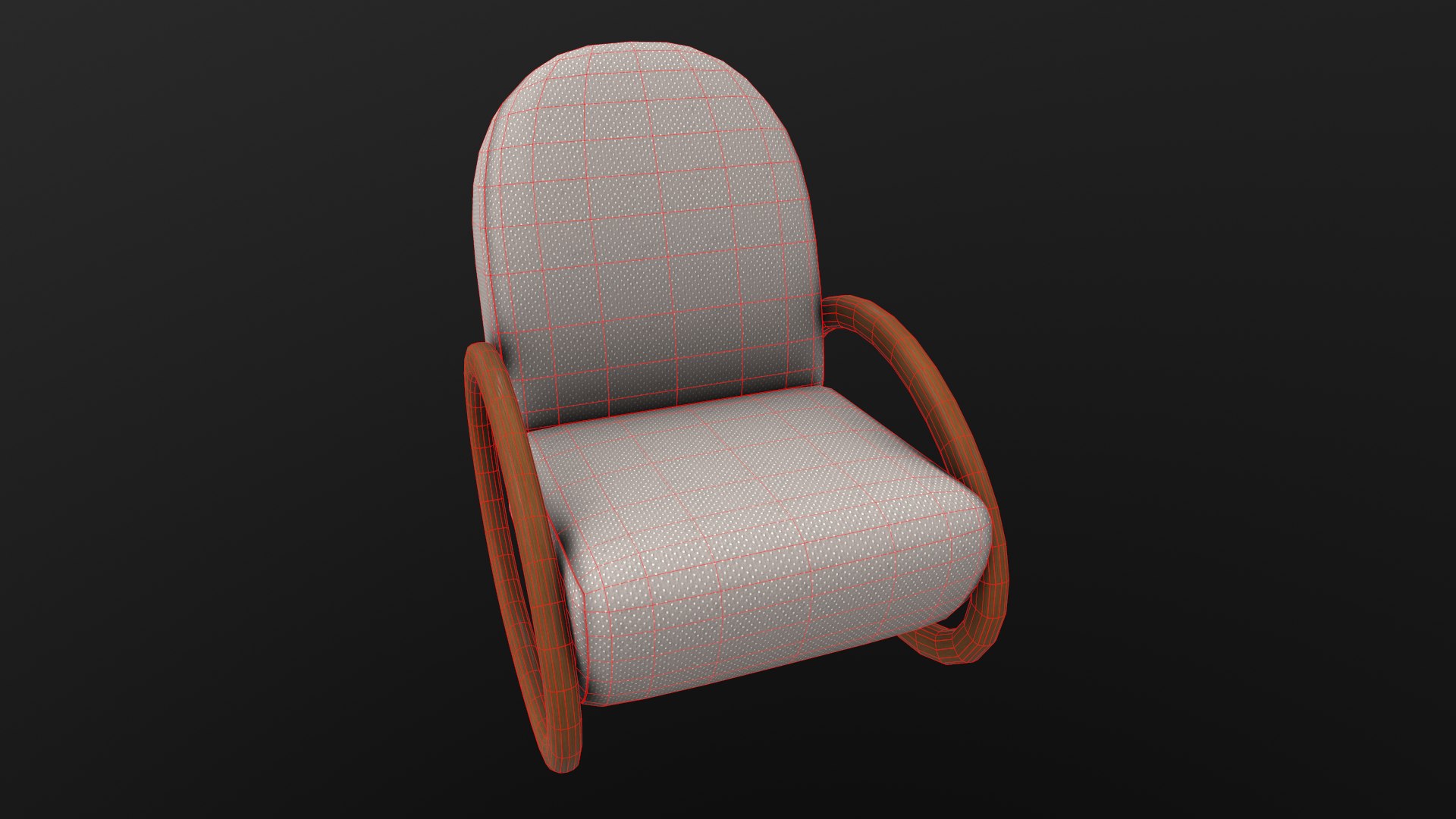 3D Rocking ChairRocking Chair AR VR PBR Lowpoly with game ready 3d ...