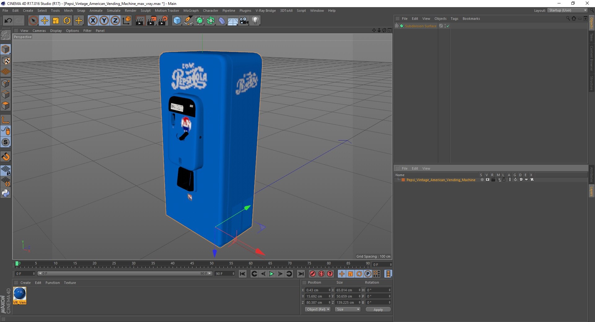 Pepsi Vintage American Vending Machine 3D model - TurboSquid 2128248