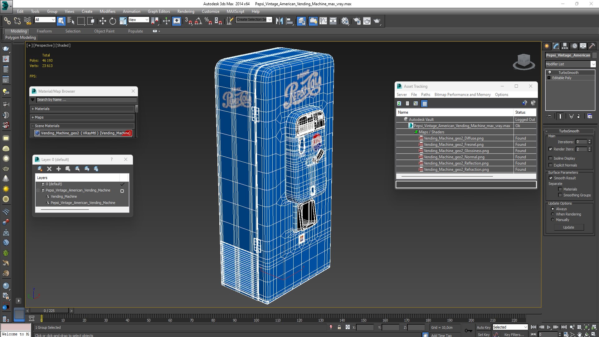 Pepsi Vintage American Vending Machine 3D model - TurboSquid 2128248
