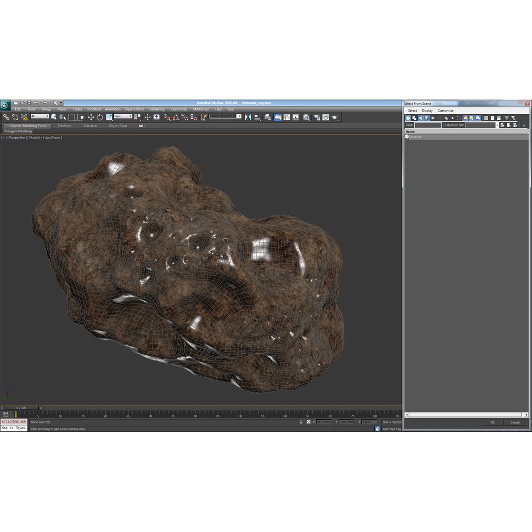 Meteorite Modeled 3d Model