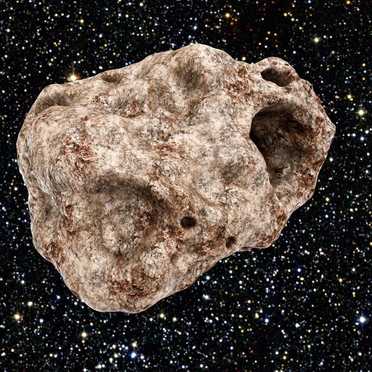 meteorite modeled 3d model