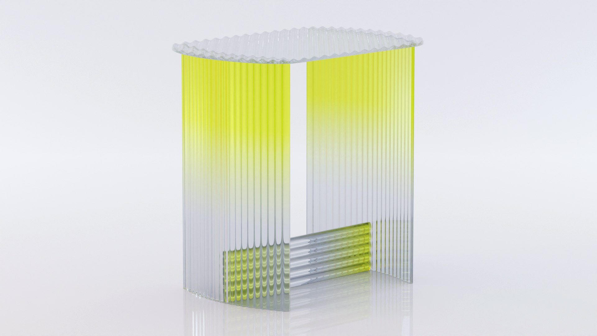 Fluted Side Table 3D Model - TurboSquid 1761725